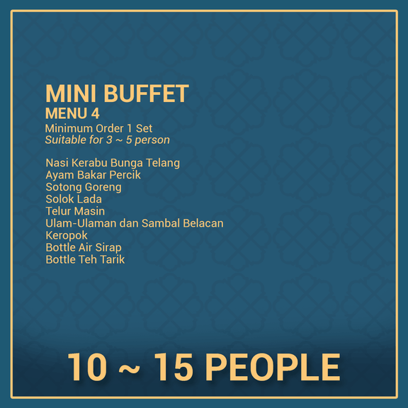 Raya Mini Buffet Menu 4 (10 ~ 15 Person)